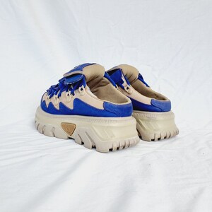 EU 38 / UK 5 Grey and Cobalt Blue Gordon Jack Platform Sneakers ...