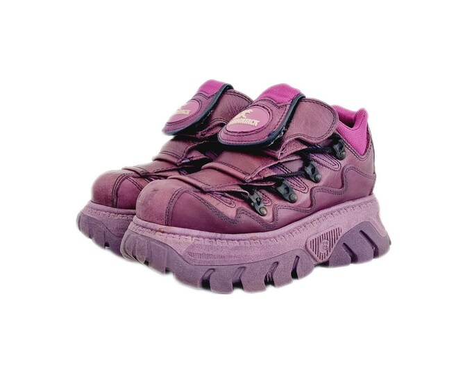EU 39 / UK 6 Rare Vintage Plum Purple Gordon Jack Platform Sneakers ...