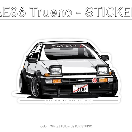 Bubble-free Stickers Ttoyota AE86 Trueno Initial D Car - Etsy
