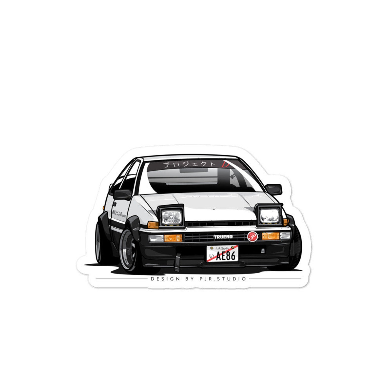 Bubble-free Stickers Ttoyota AE86 Trueno Initial D Car - Etsy