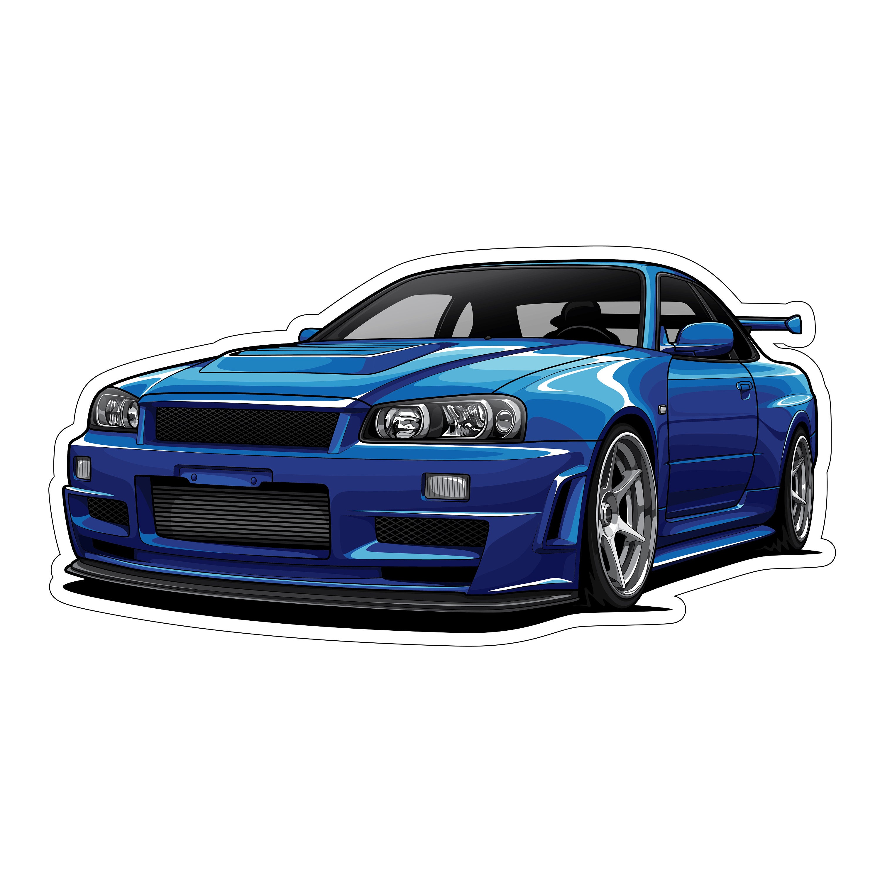 Bubble-free Stickers Nissan GT-R R34 Nismo Car Sticker, Car Lover, Best ...