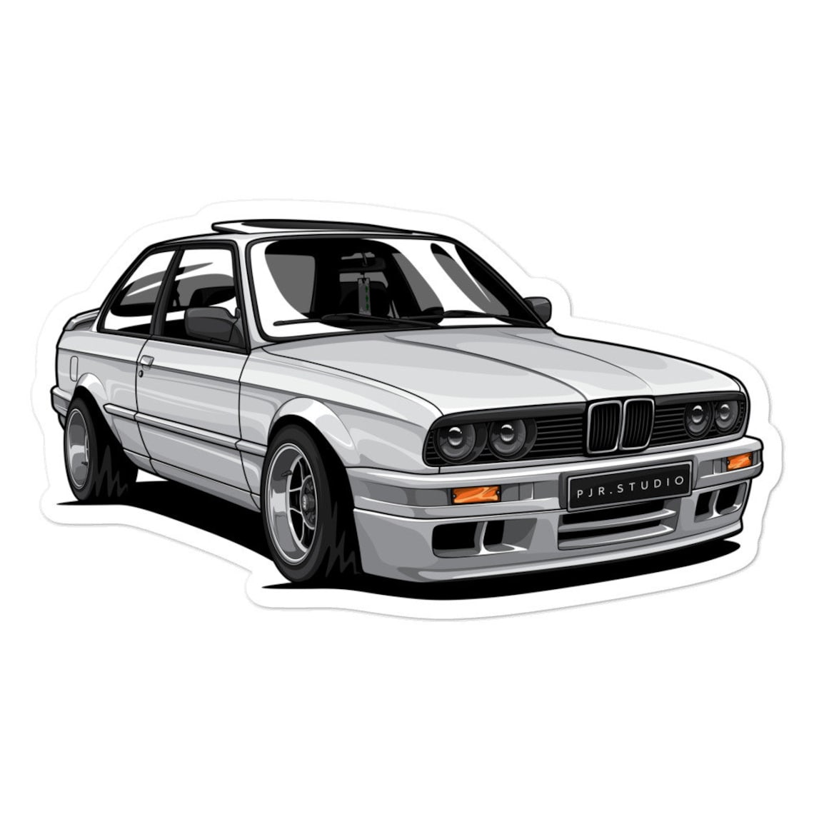Bubble-free stickers BMW M3 E30 car sticker car lover | Etsy