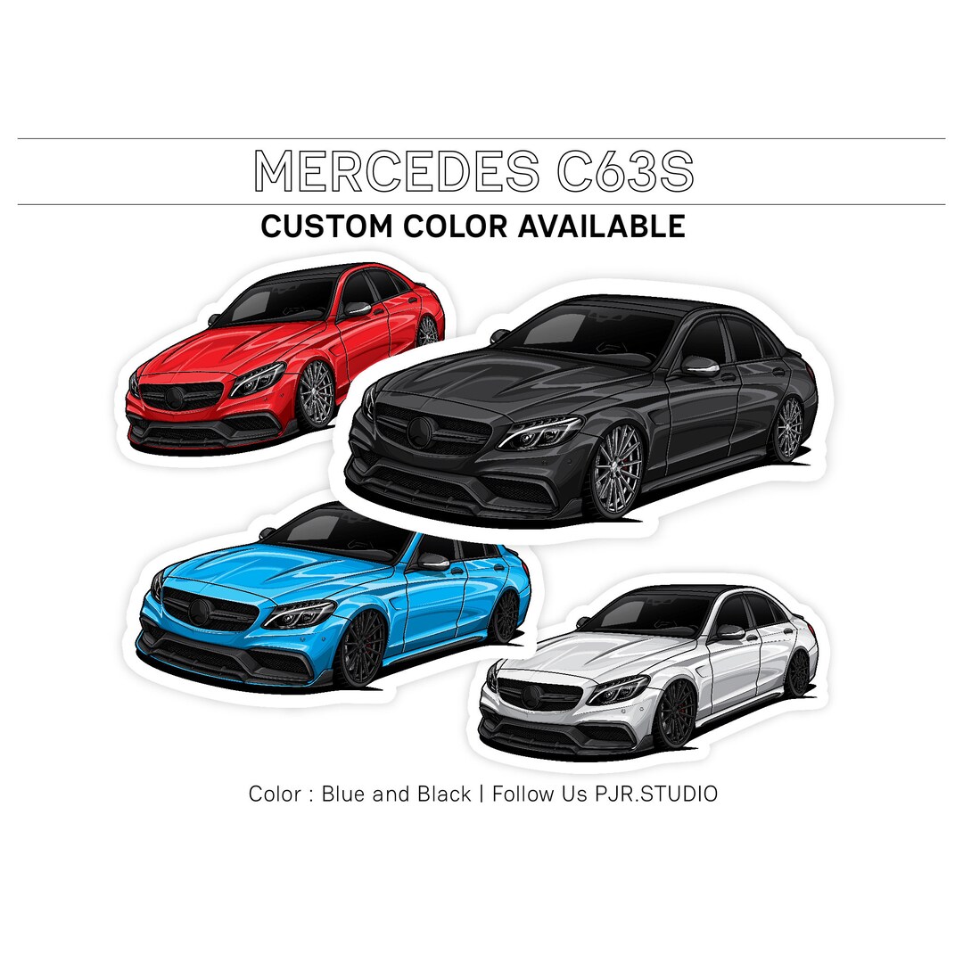 Mercedes C63S Sticker: Bubble-free Car Decal - Etsy
