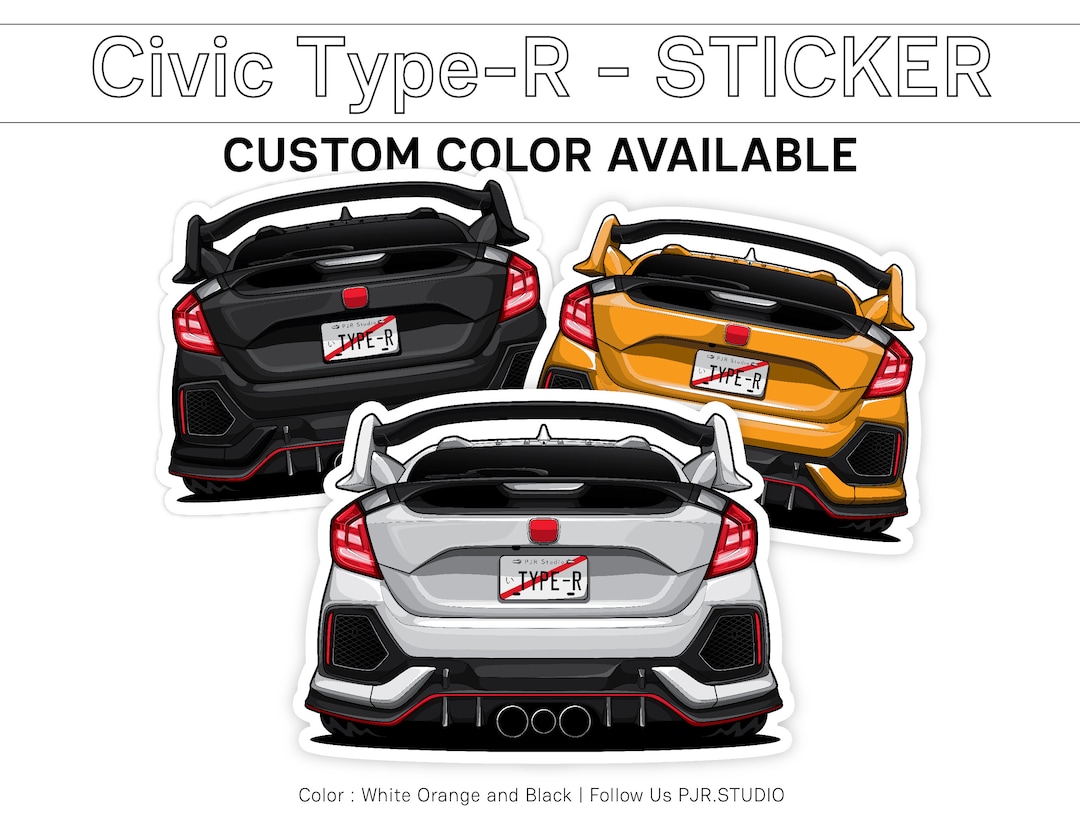 Stickers Honda Civic Type-r Fk8 Car Sticker Car Lover - Etsy Australia