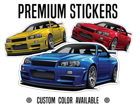 Bubble-free Stickers Nissan GT-R R34 Nismo Car Sticker | Etsy