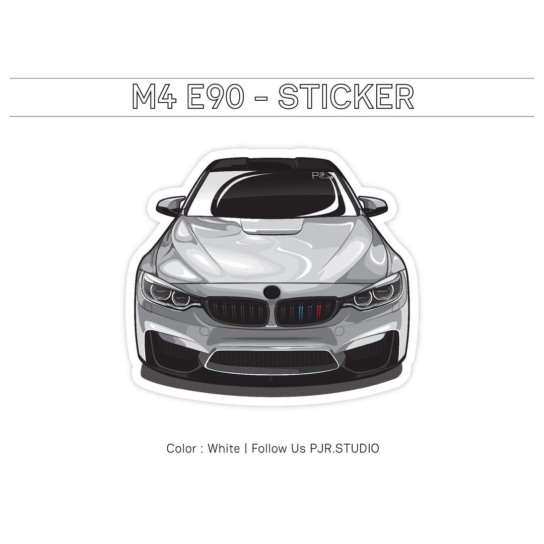 Bubble-free Stickers BMW M4 E90 Car Sticker, Car Lover, Best Gift, Car ...