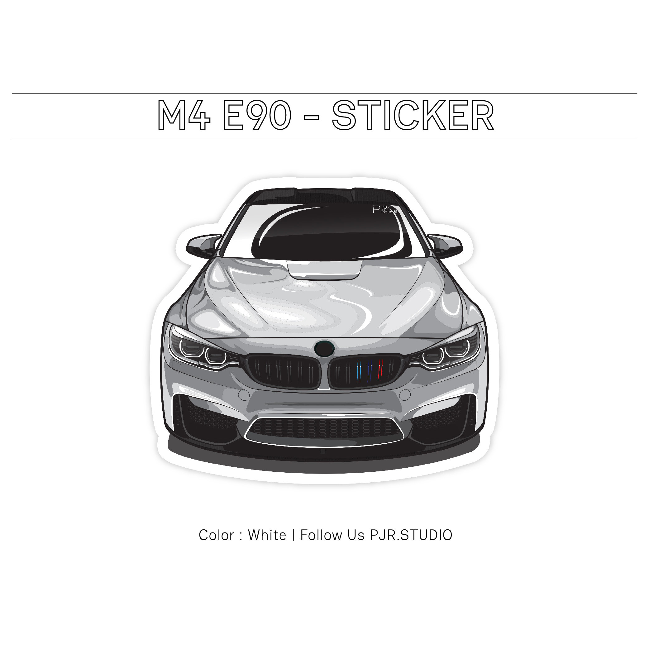 Bubble-free Stickers BMW M4 E90 Car Sticker, Car Lover, Best Gift, Car ...