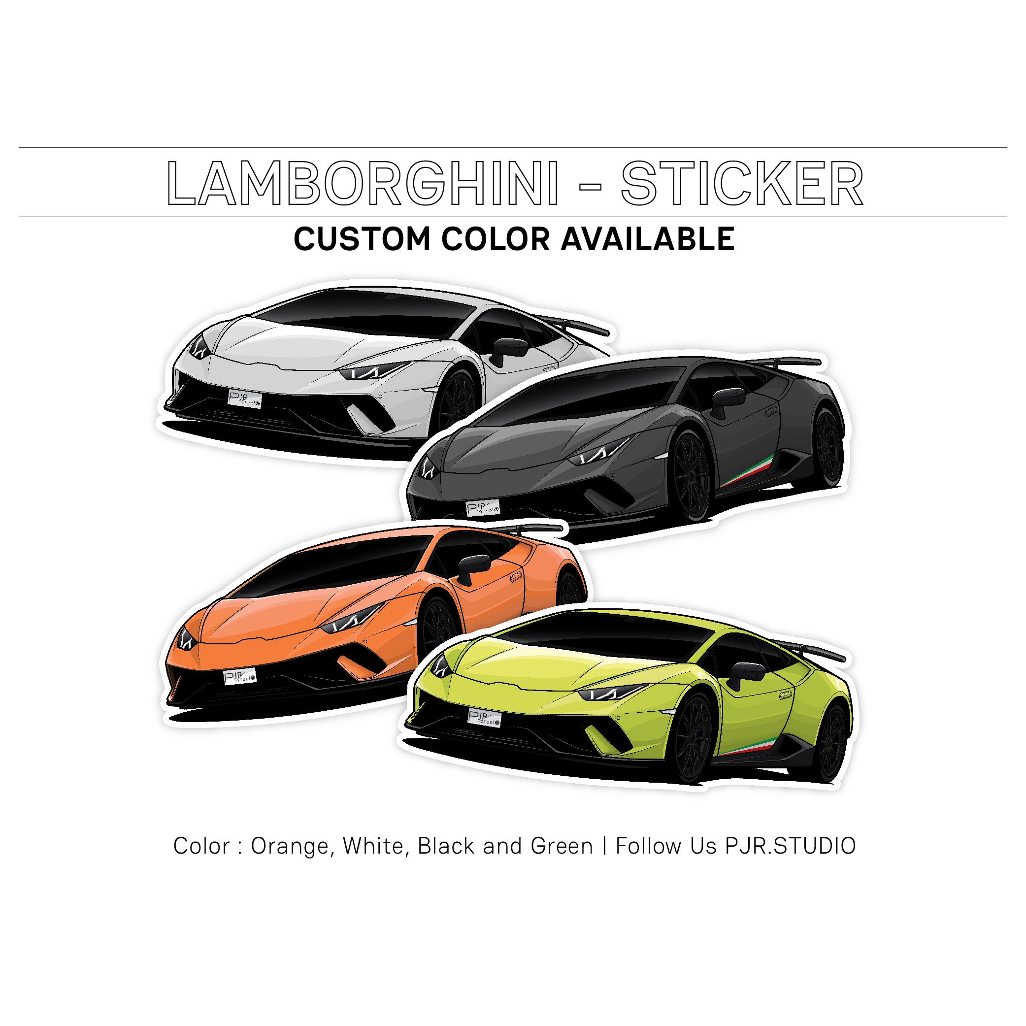Stickers Lamborghini Huracan Pjrstudio Car Sticker, Car Lover, Best ...