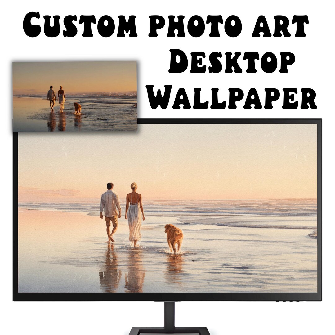 Custom Desktop Wallpaper, Watercolor Painting for Computer Screen ...