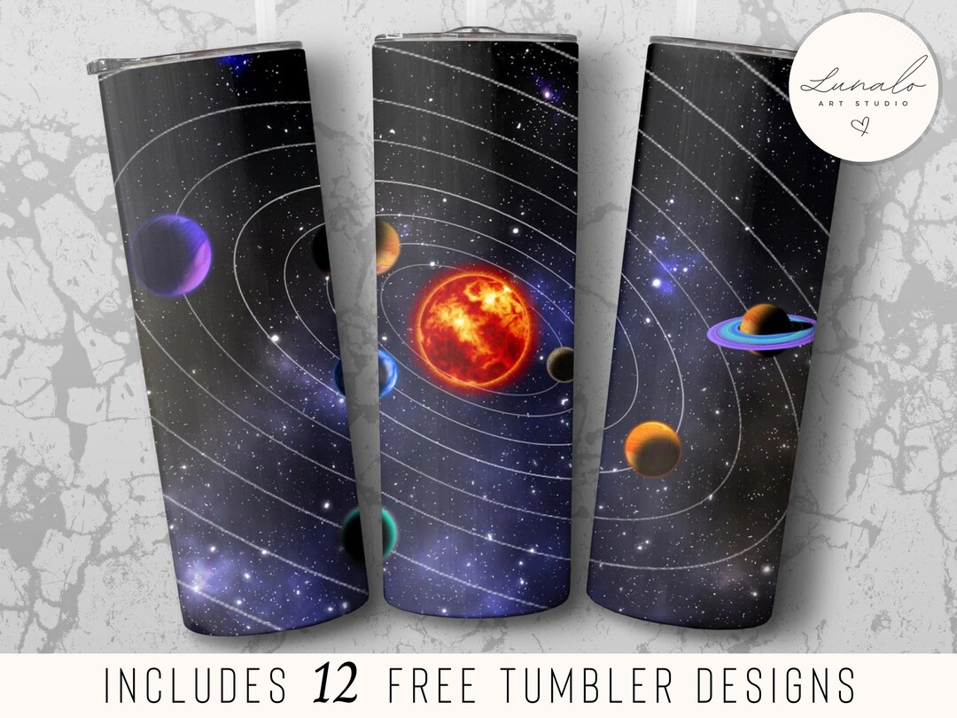 Cosmic 20 Oz Tumbler Wrap: Space Galaxy Design PNG for Sublimation ...
