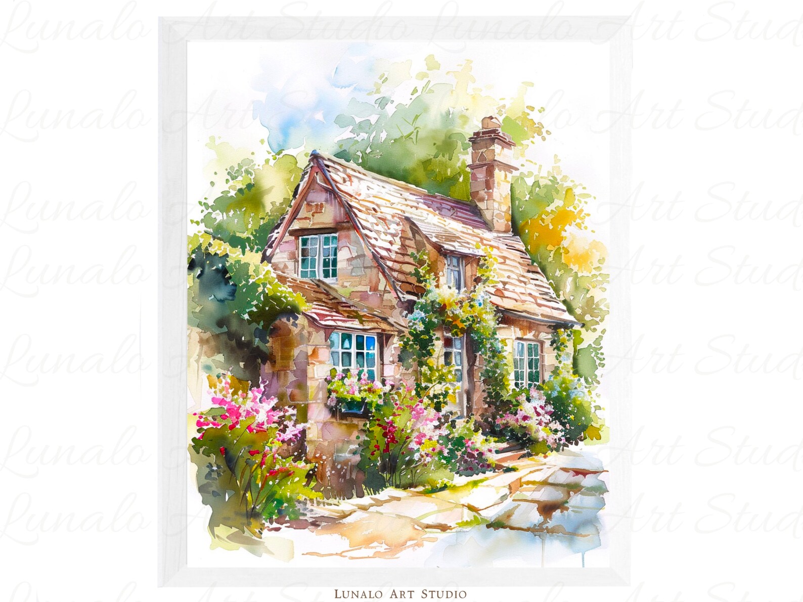 Old English Cottage Printable Art, Cottage Art Print, Cottagecore ...