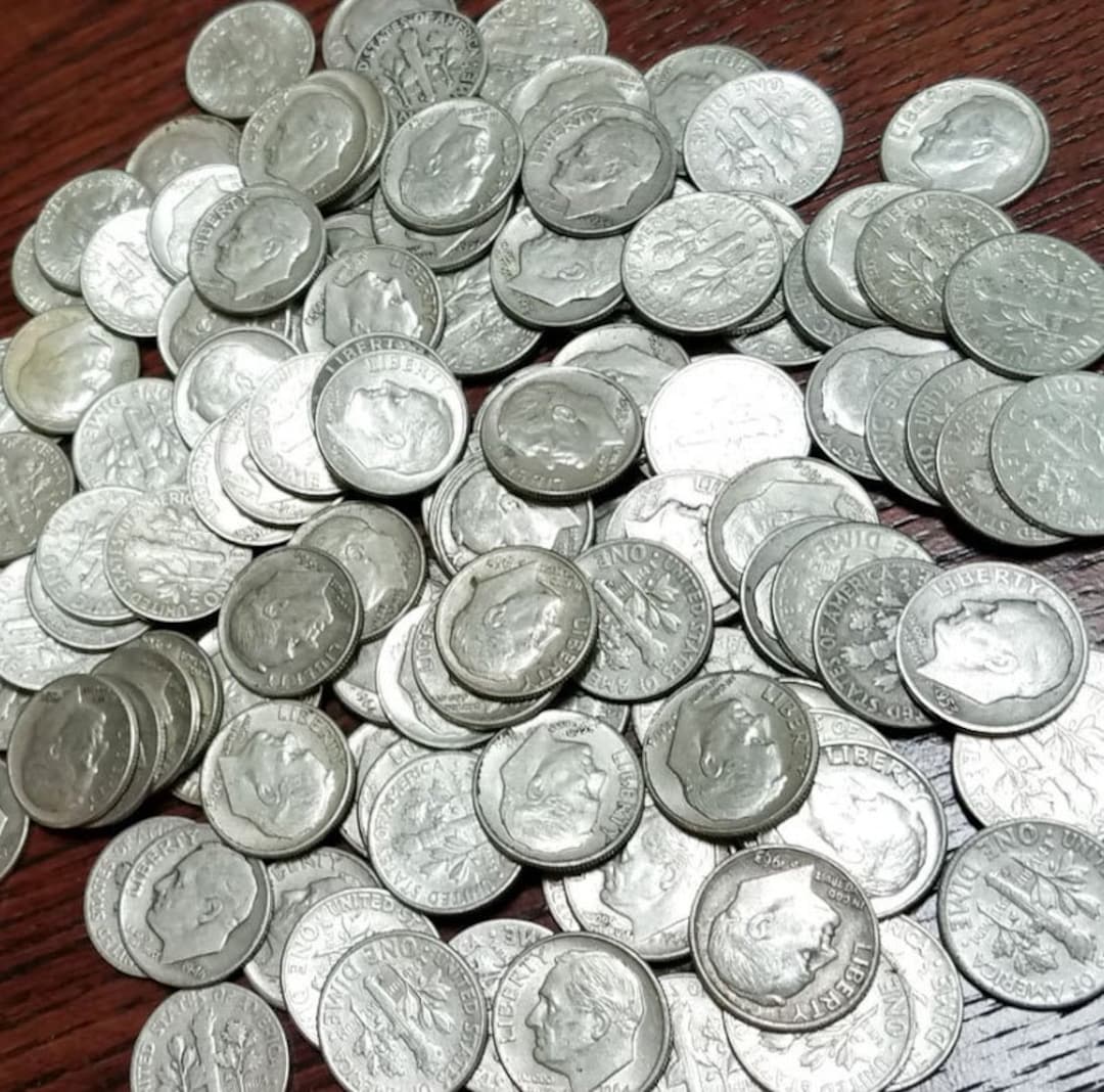 Vintage US Roosevelt Dimes: 90% Junk Silver, Lot of 20 - Etsy