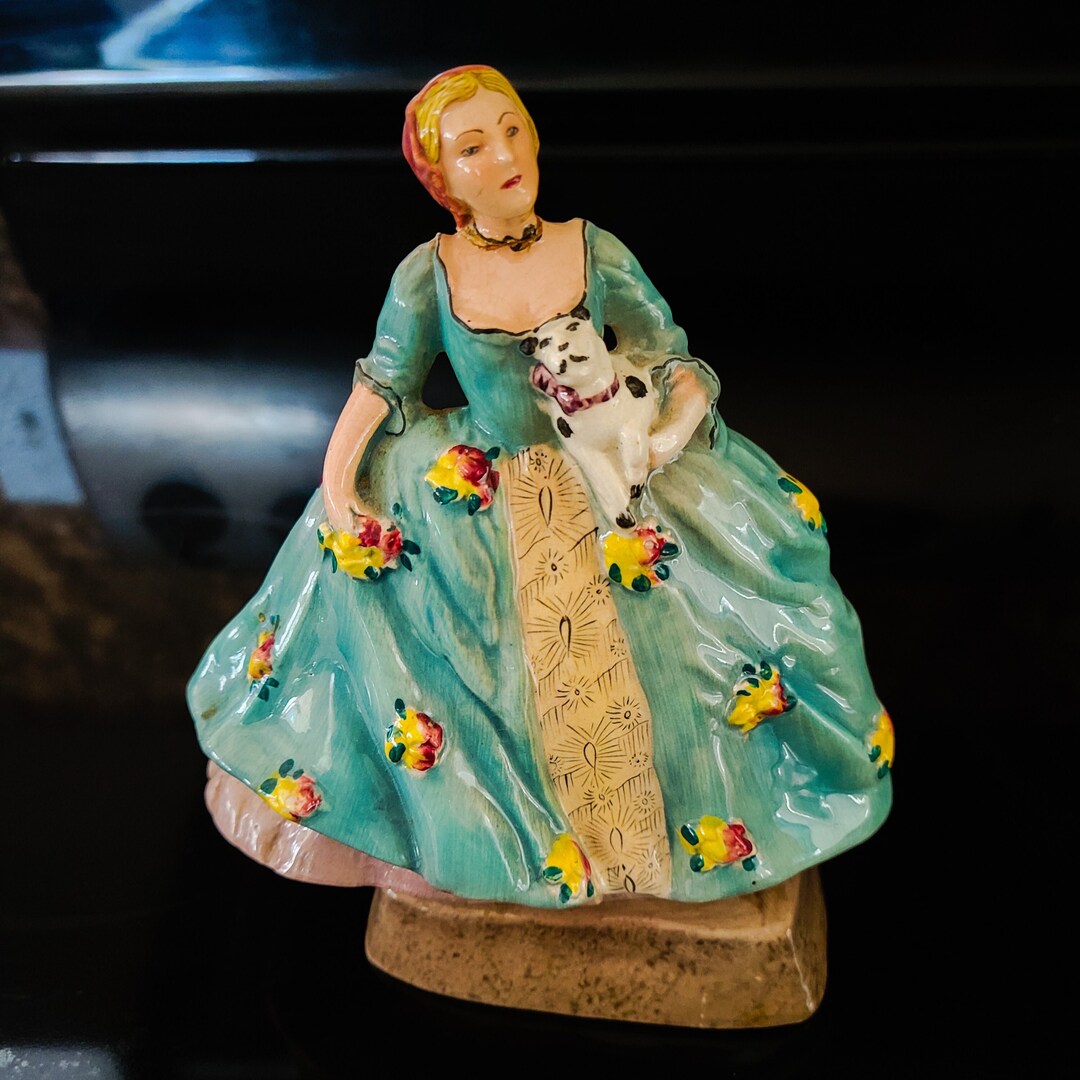 Goldscheider Porcelain Woman Lady Dog Figurine 896 1930s Vintage - Etsy