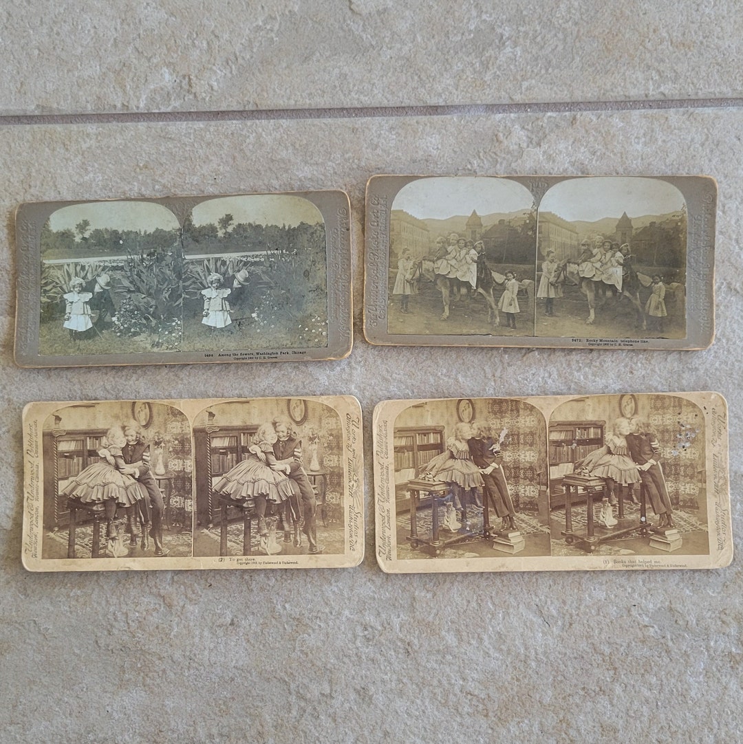 Vintage Stereoscope Cards Sepia Viewing Stereograph Cards Mixed ...