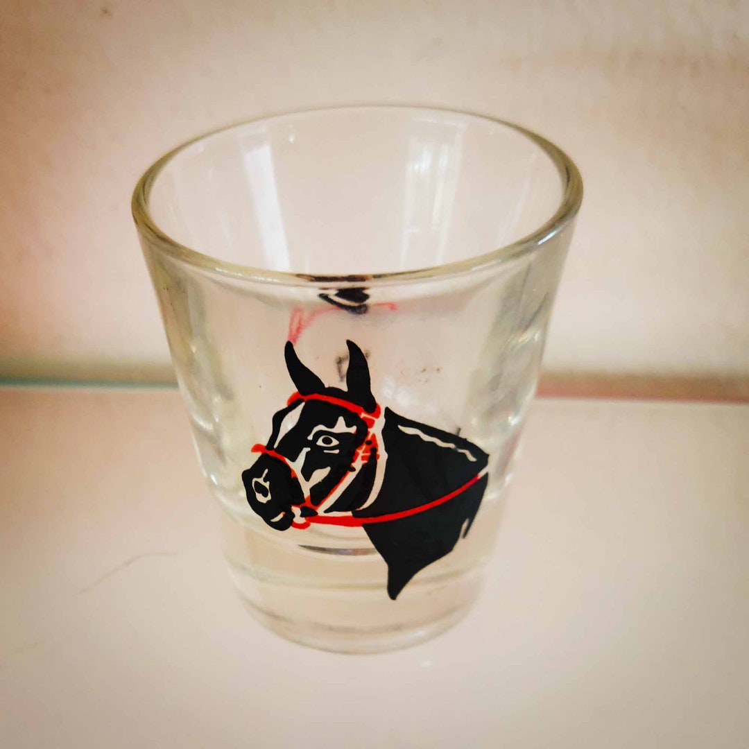 Vintage Kentucky Derby Shot Glass Horse Graphic 1980s - Etsy