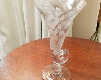 Crystal Cornucopia Vase | Etsy