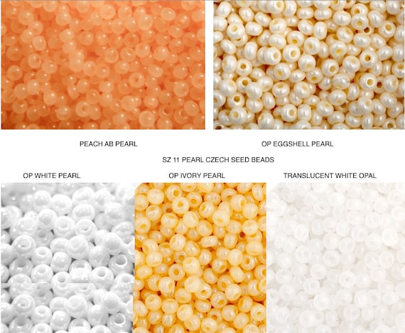 Sz 11/0 OP PEARL or OPAL White Pearl Eggshell Ivory Pearl | Etsy