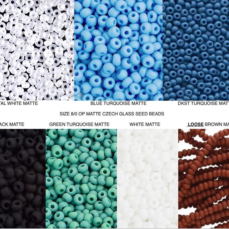 Matte White Beads - Etsy