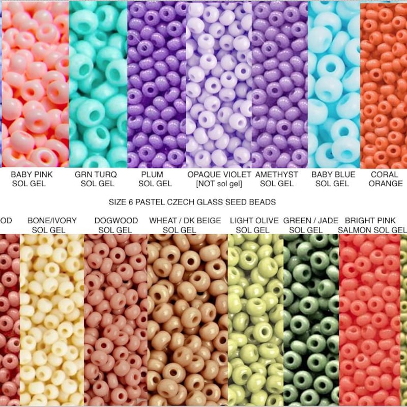 6/0 Pastel Seed - Etsy