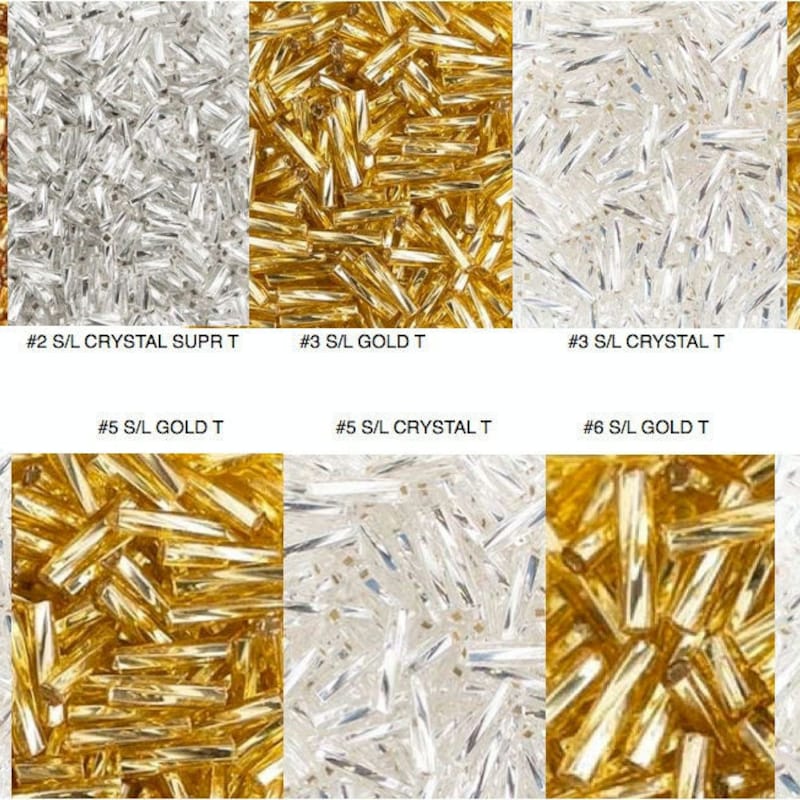 Preciosa Bugle Beads Gold - Etsy