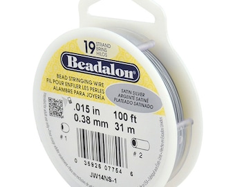 Beading Wire Beadalon 49 Strand 2 Sizes Silver Color, Wire, Beadalon ...