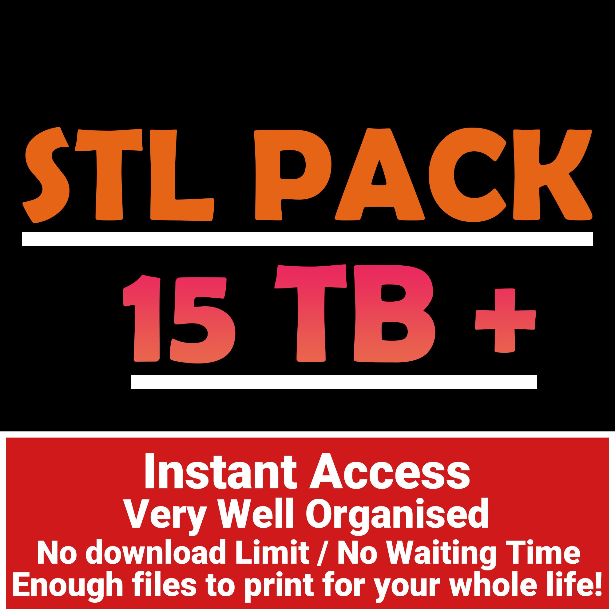 Mega Stl Pack Mega Stl Bundle 15 TB Pack, Stl Bundle, 3d Printing Models, Stl Bundle 3d Printing ...