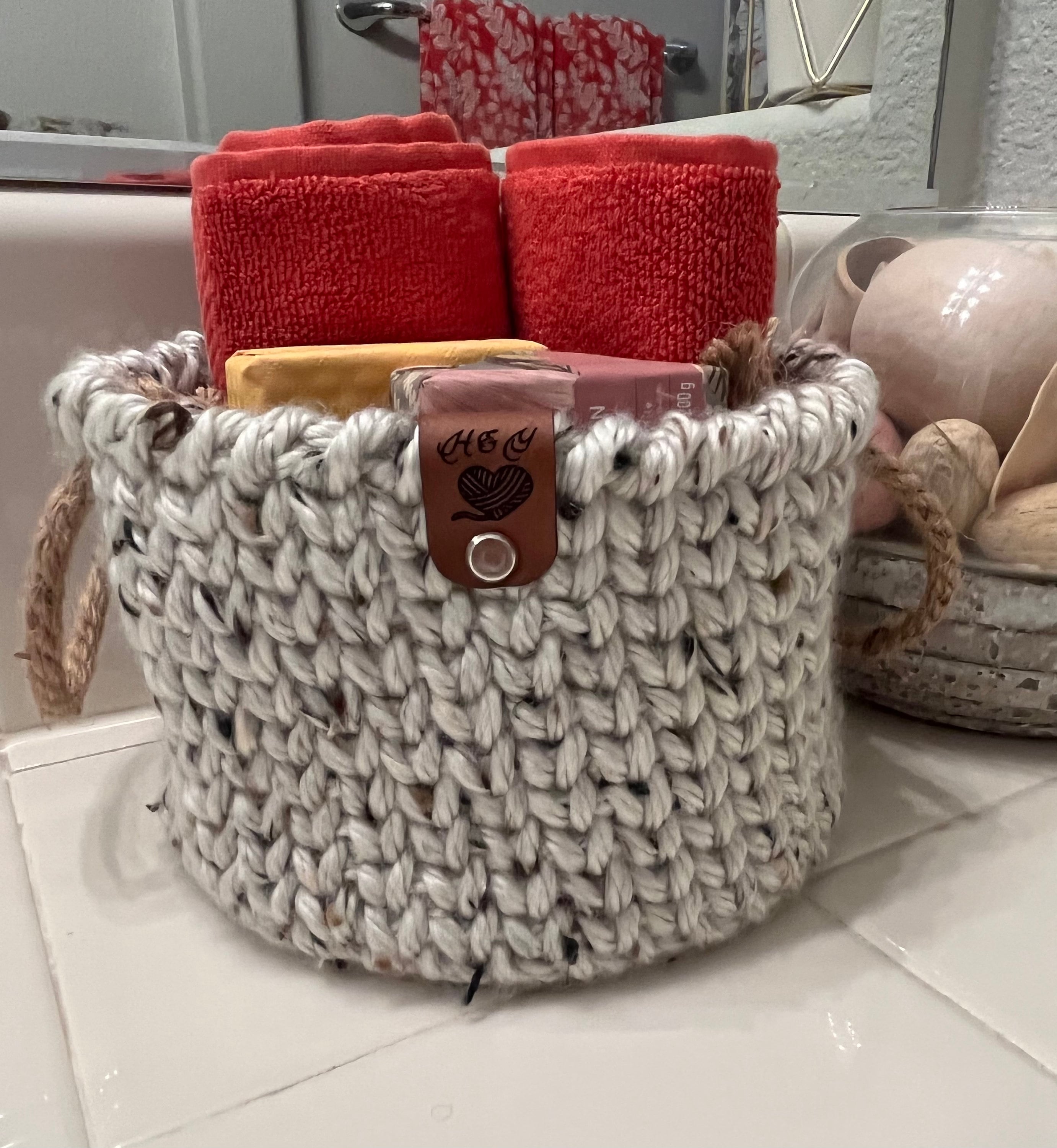 Rustic Baskets/handmade Basket Crochet Storage Basket Basket Organizer ...