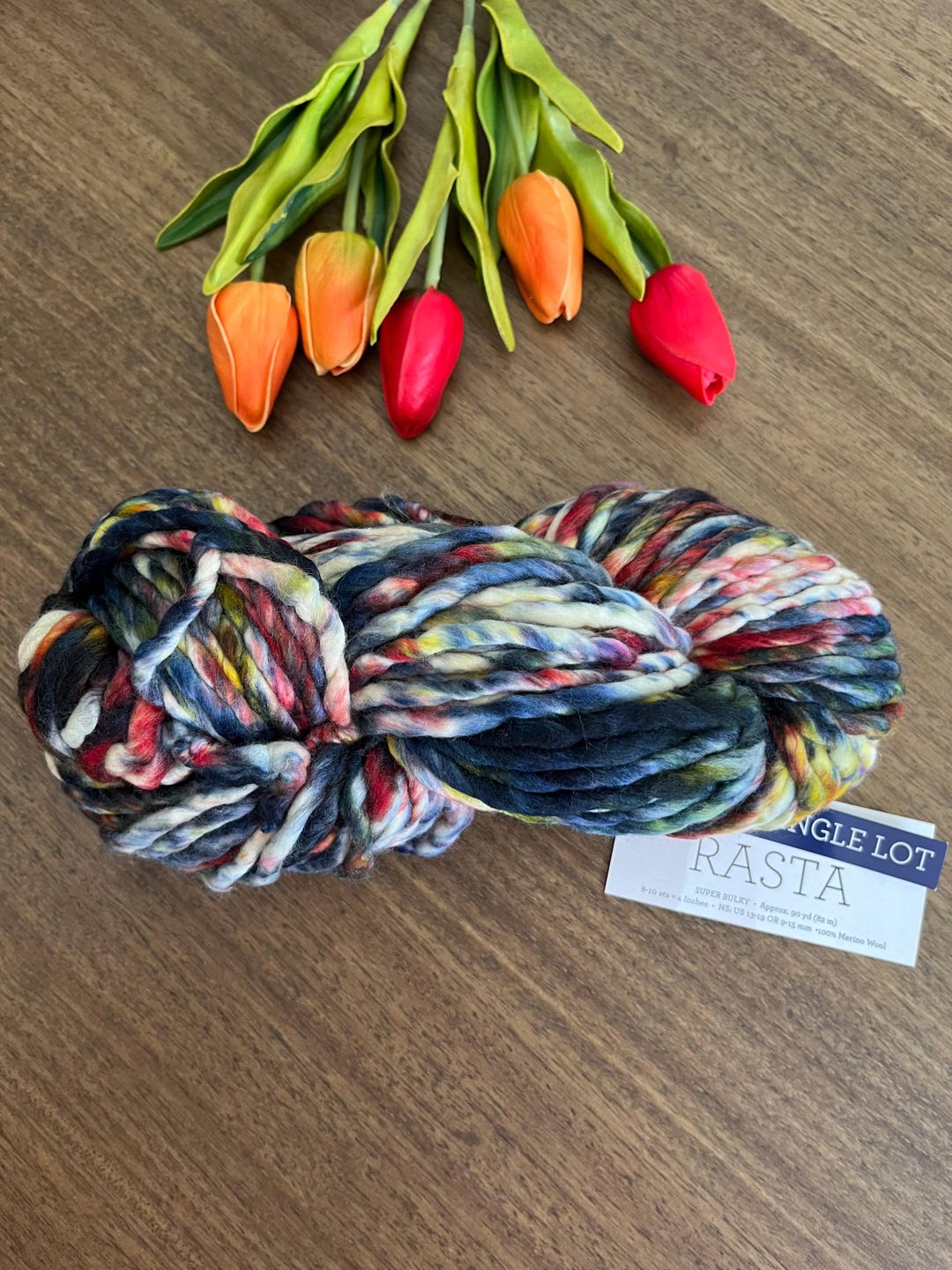 Rasta Single Lot Color /merino Wool/malabrigo Yarn/super Bulky Yarn/red ...