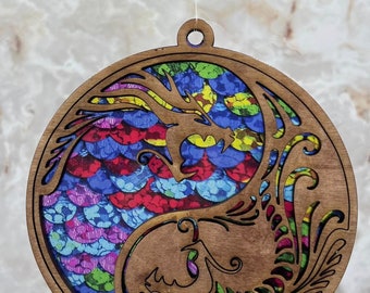 Wispy Elemental Dragon Suncatcher - Etsy