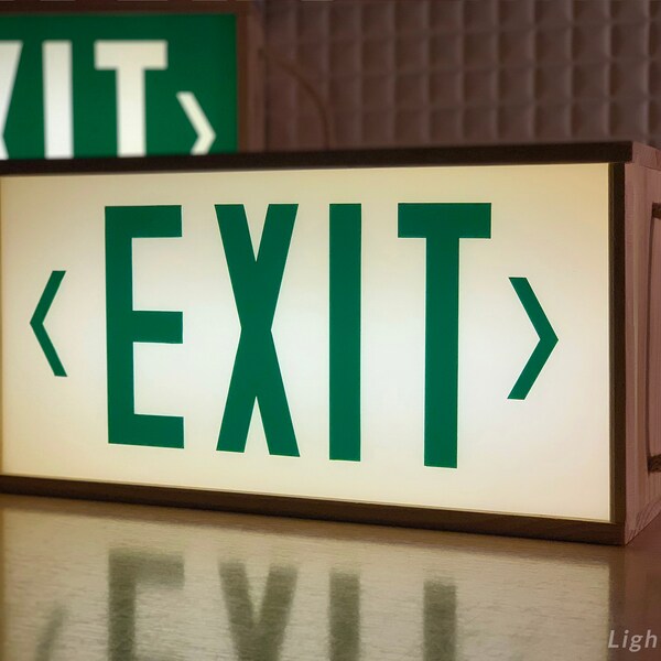 Exit Sign - Etsy UK