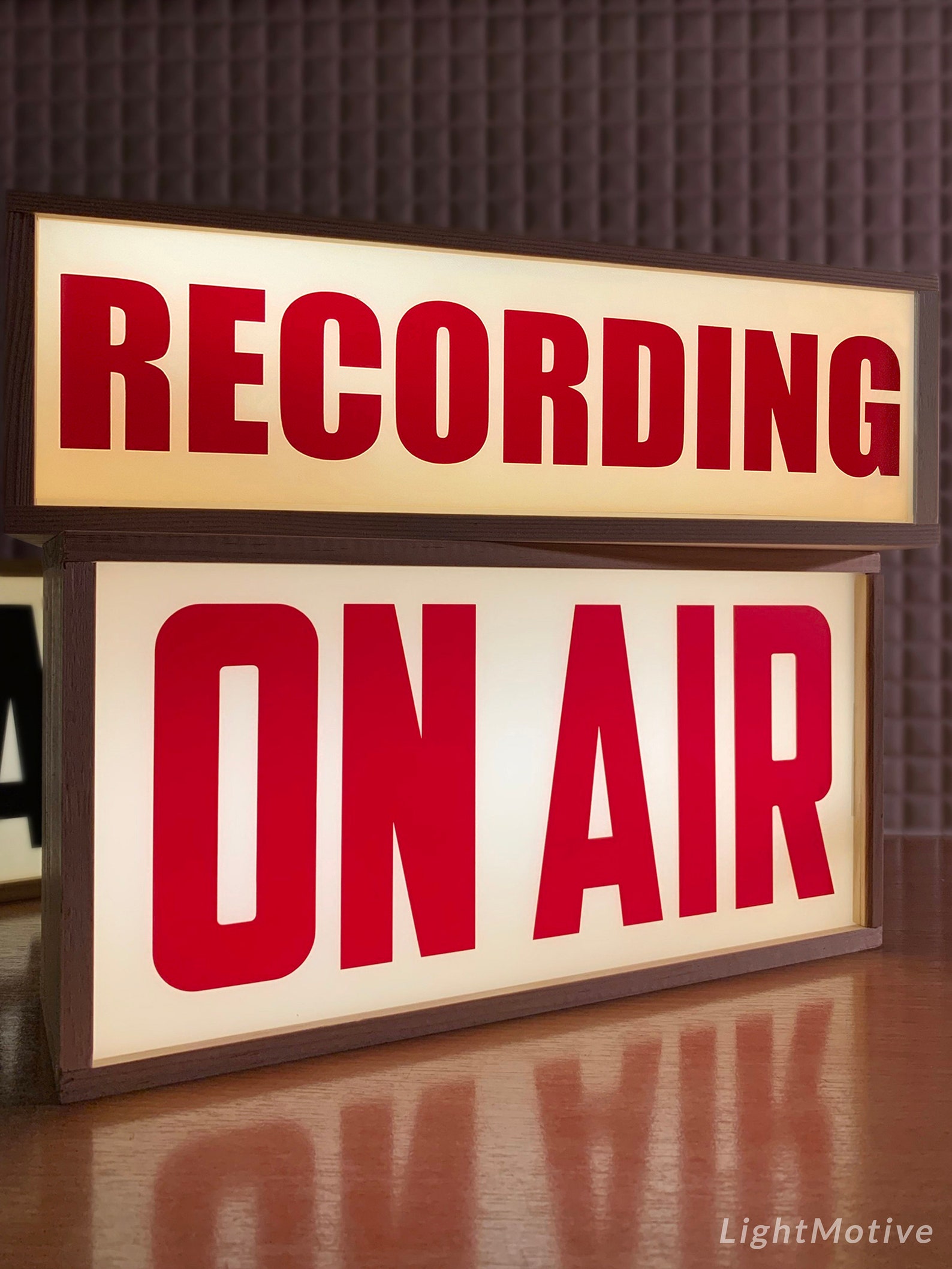 Recording Light Box /light up Sign / Illuminated Recording Sign / Wine ...