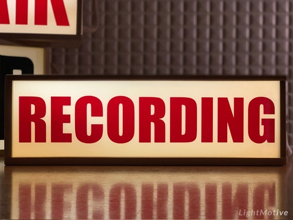 Recording Light Box /light up Sign / Illuminated Recording | Etsy UK