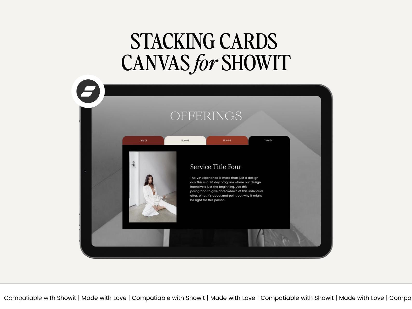 The Stacker Canvas for Showit – Scroll-triggered Image Layout | Animated Showit Canvas | Plug ...
