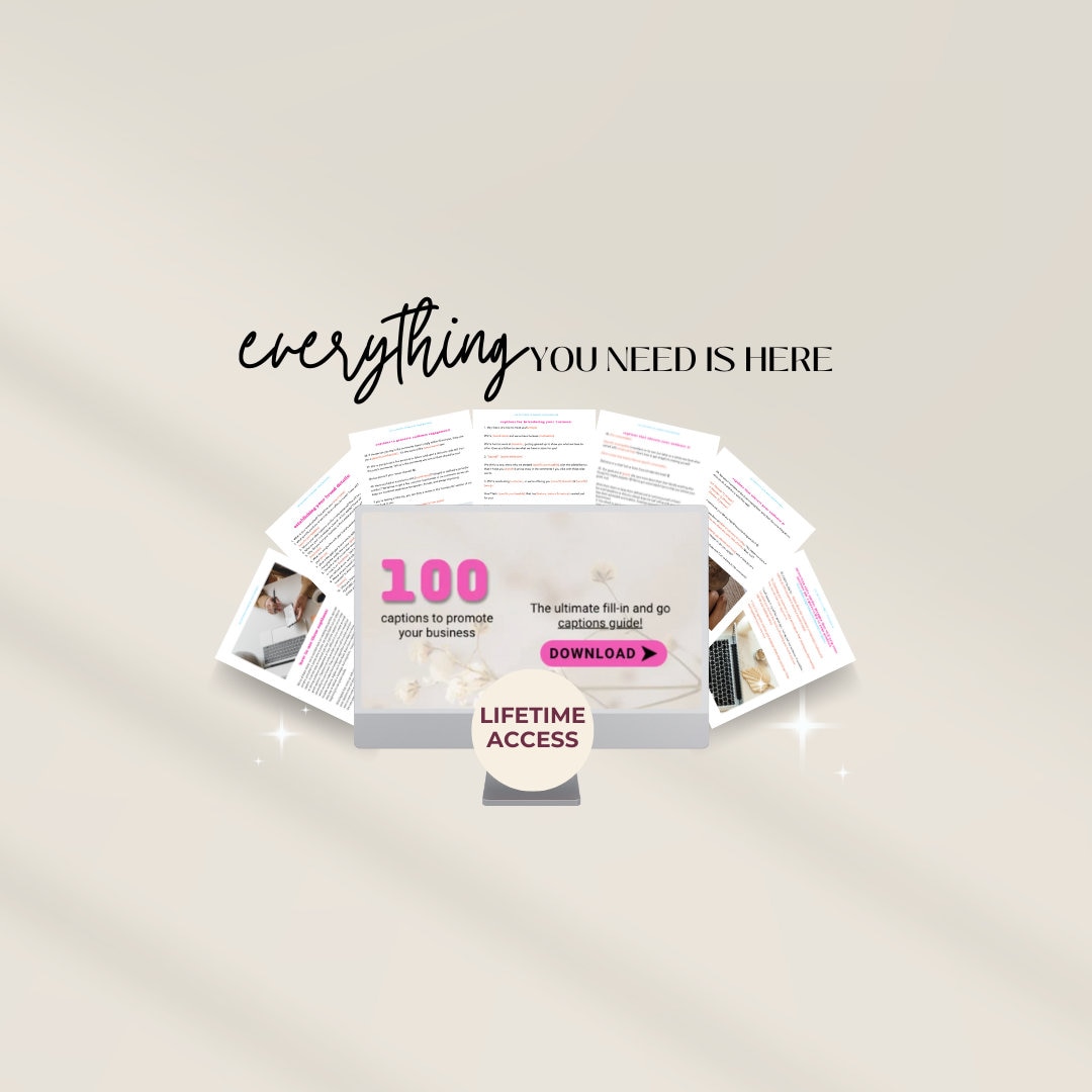 100 Captions to Promote Your Business, Instant Download, Instagram ...