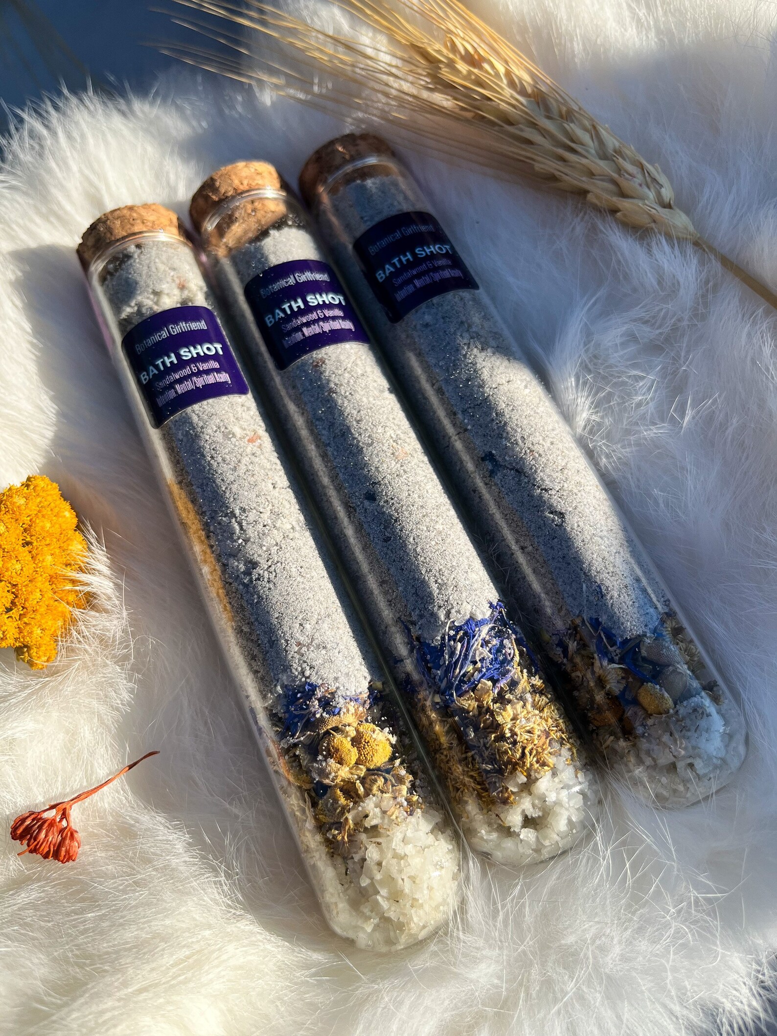 Bath Shot: Single Use Test Tube Botanical Bath Salts - Etsy