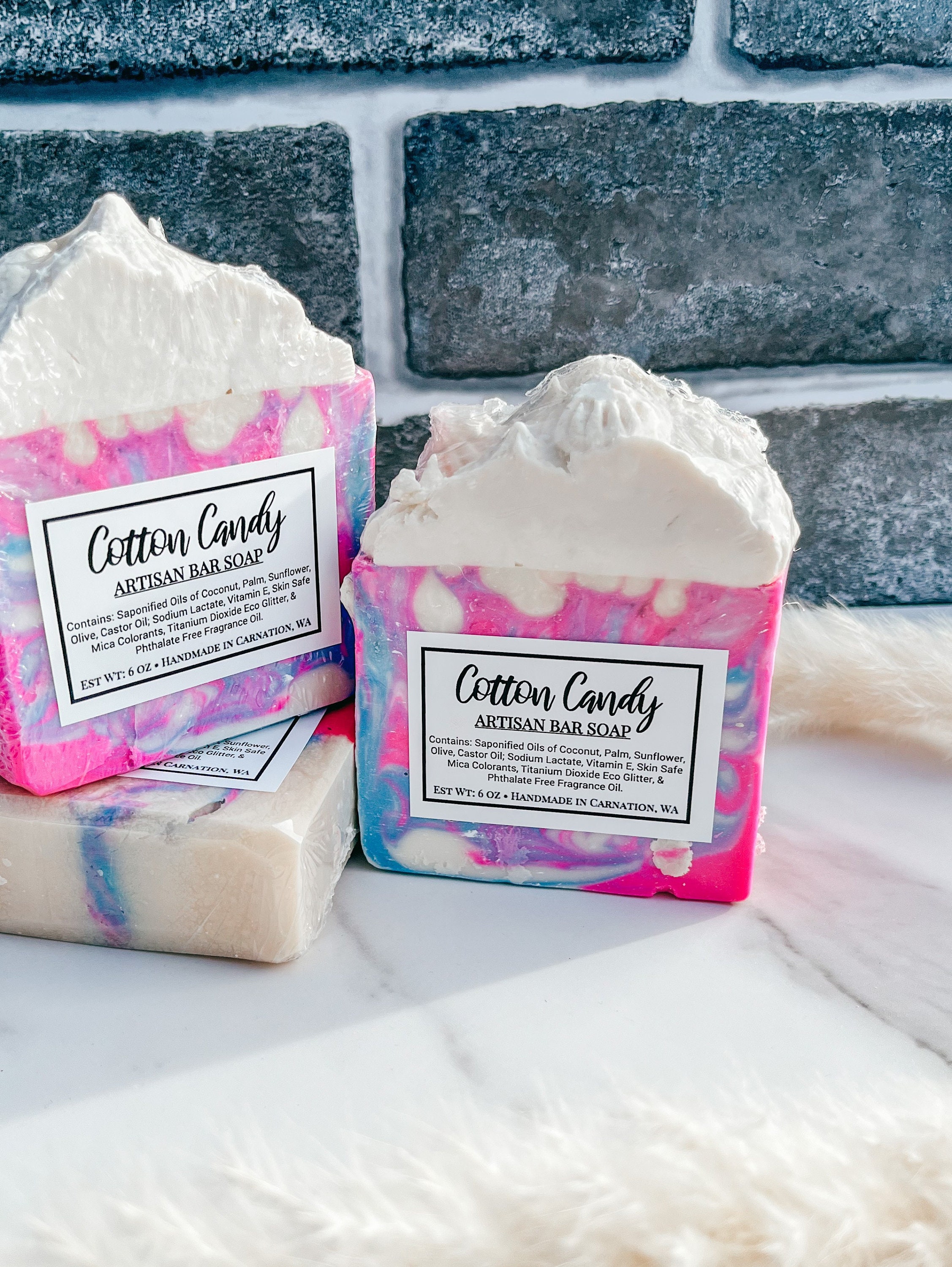 Cotton Candy Bar Soap 100% Handmade With Eco Friendly - Etsy