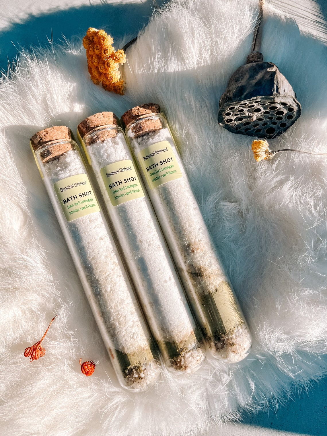Bath Shot: Single Use Test Tube Botanical Bath Salts - Etsy