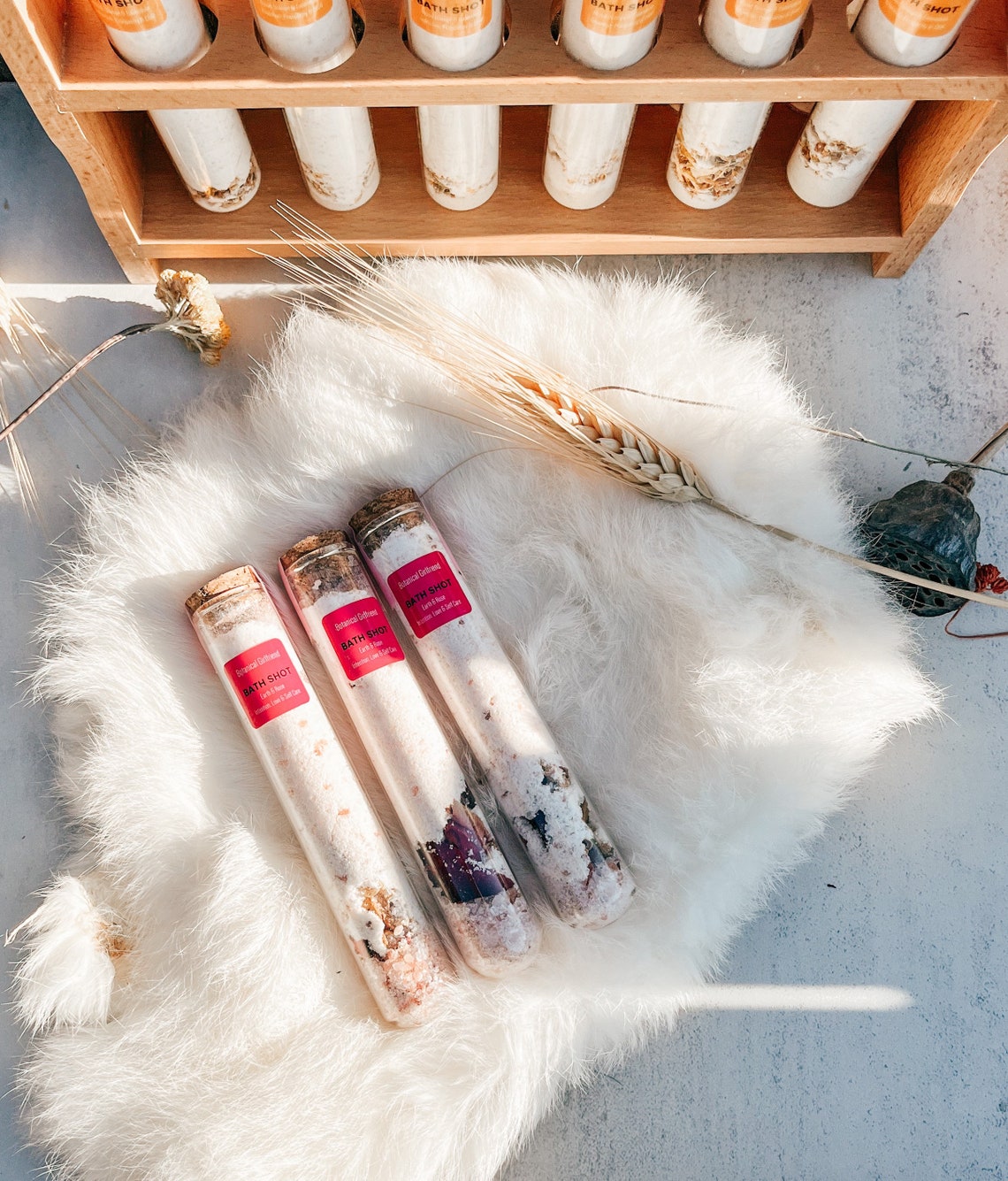 Bath Shot: Single Use Test Tube Botanical Bath Salts - Etsy