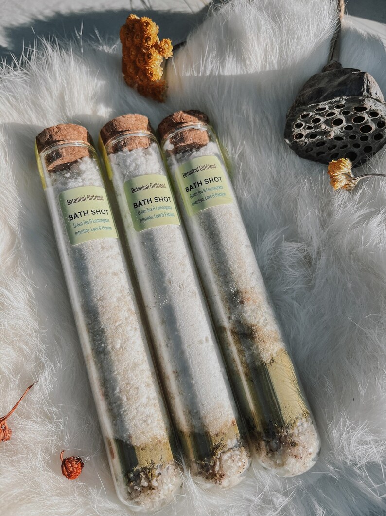 Bath Shot: Single Use Test Tube Botanical Bath Salts - Etsy