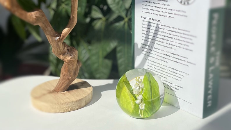 Lily of the Valley Resin Sphere: Preserved Flower Keepsake Botanical ...