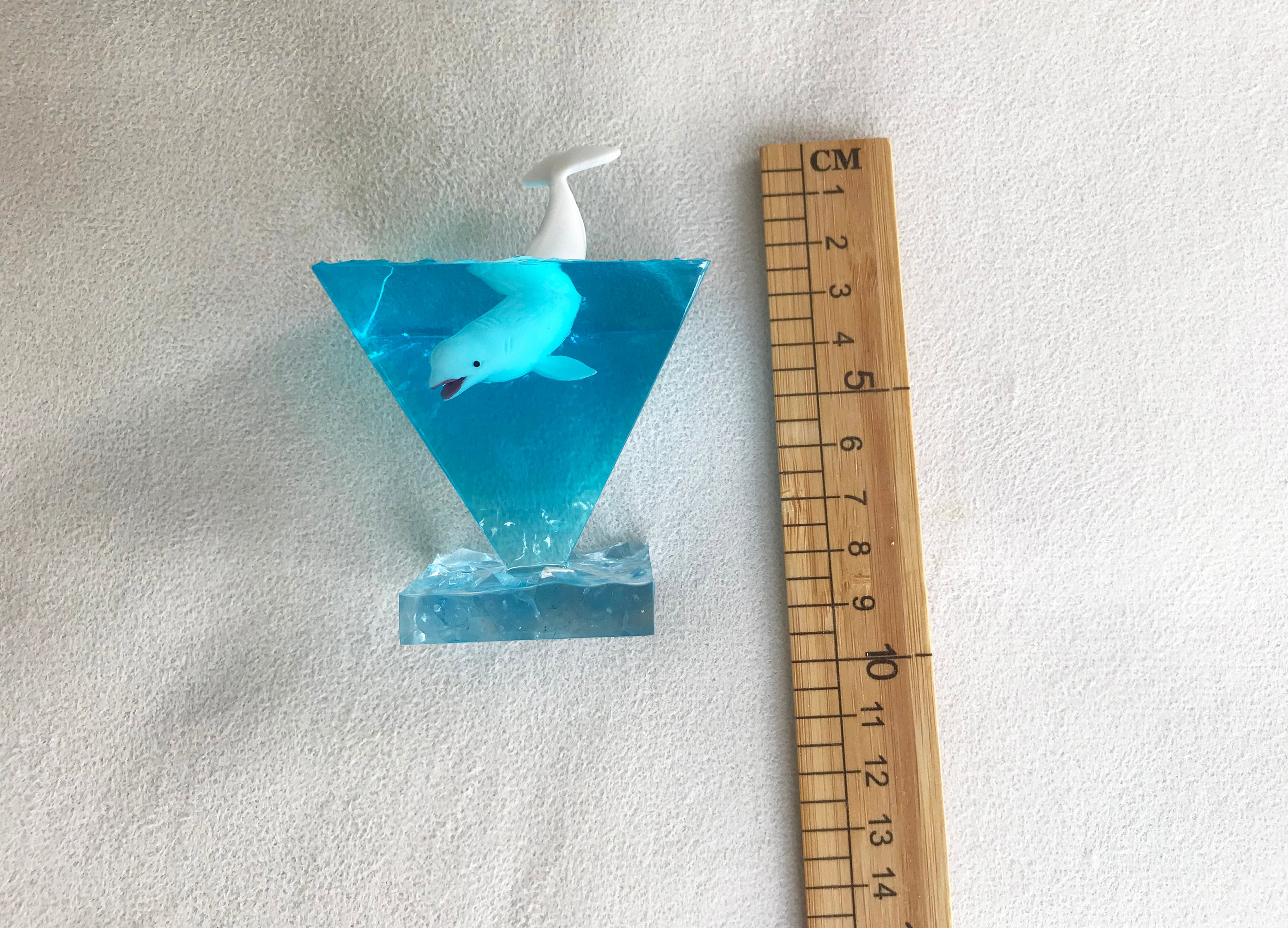 Resin Art Ocean Night Light Pyramid-shaped Ornaments the White | Etsy