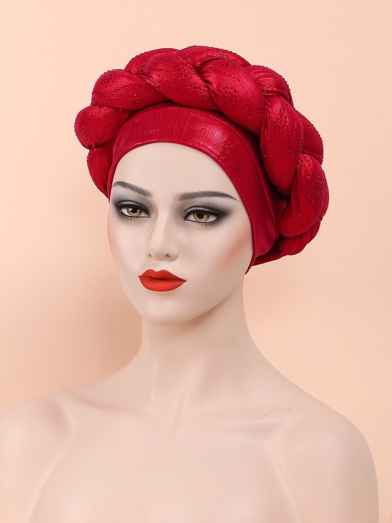 Luxury Braided Turban, Embellished Turban, Braided Turban, Twisted ...