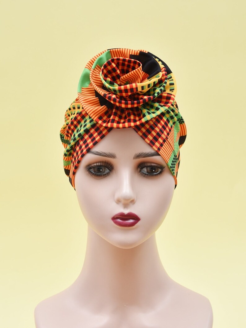 African Kente Turban, African Print Turban, Classy Turban Hat ...