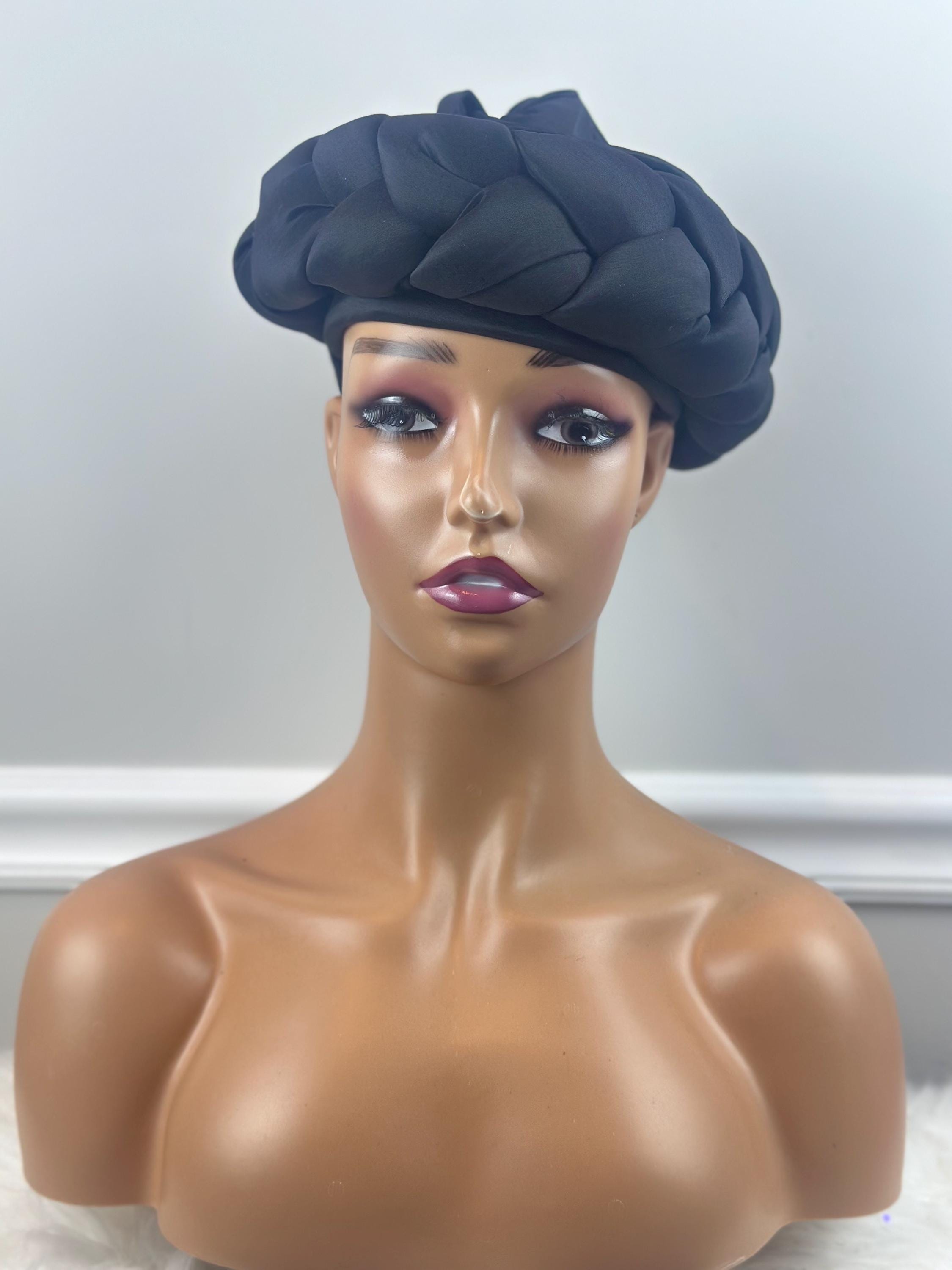 Luxury Twisted Zara Cap, Hat, Braided Turban, Bedazzled Turban, Braided ...