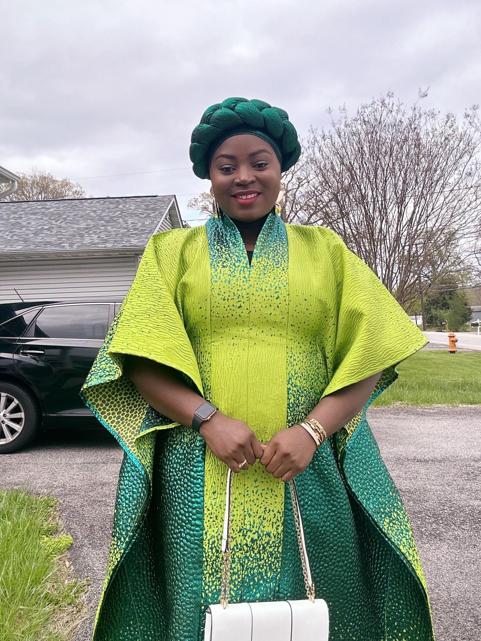Rich Aunt Two-toned Embossed Brocade Bubu, Kaftan Dress, Boubou ...