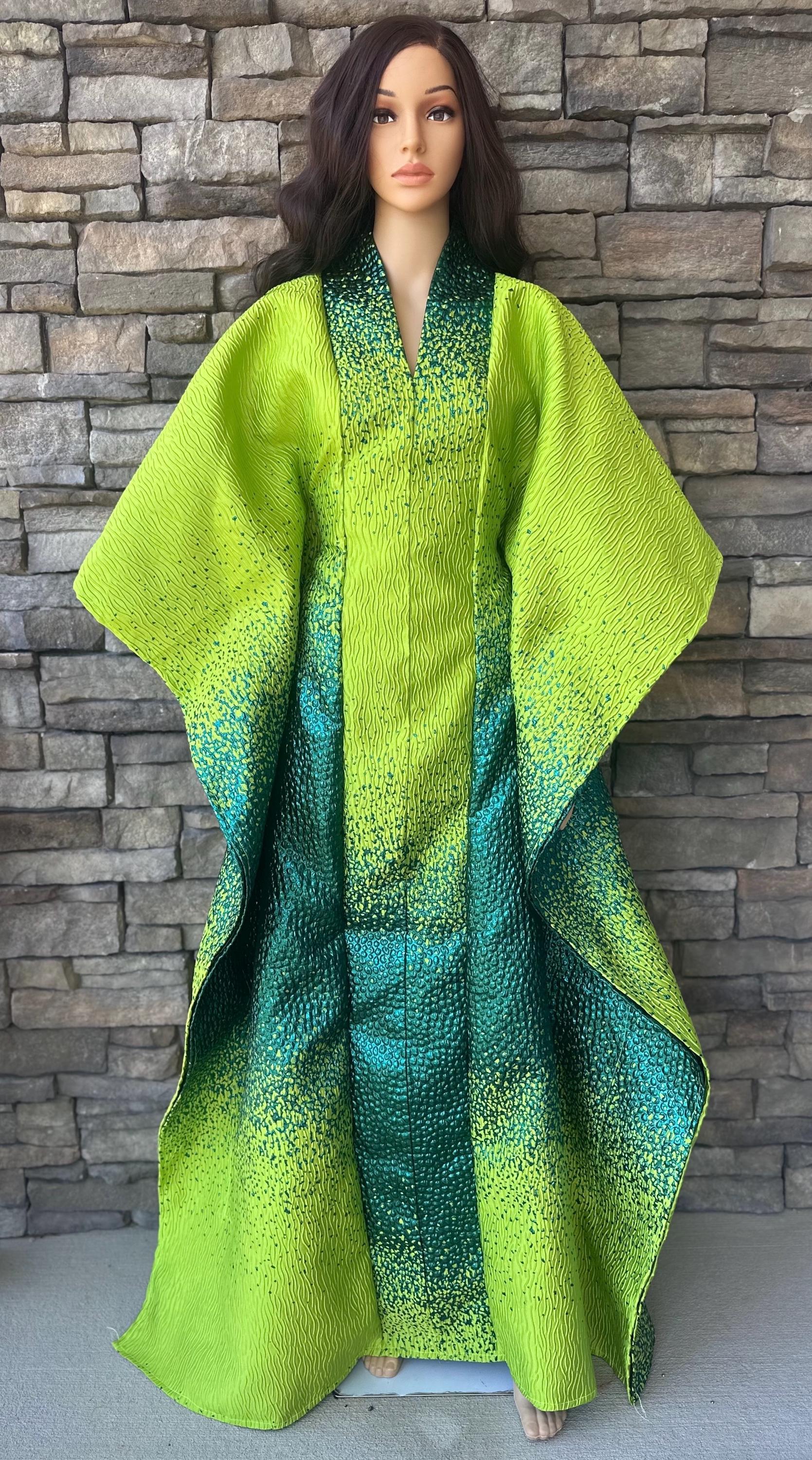 Rich Aunt Two-toned Embossed Brocade Bubu, Kaftan Dress, Boubou ...