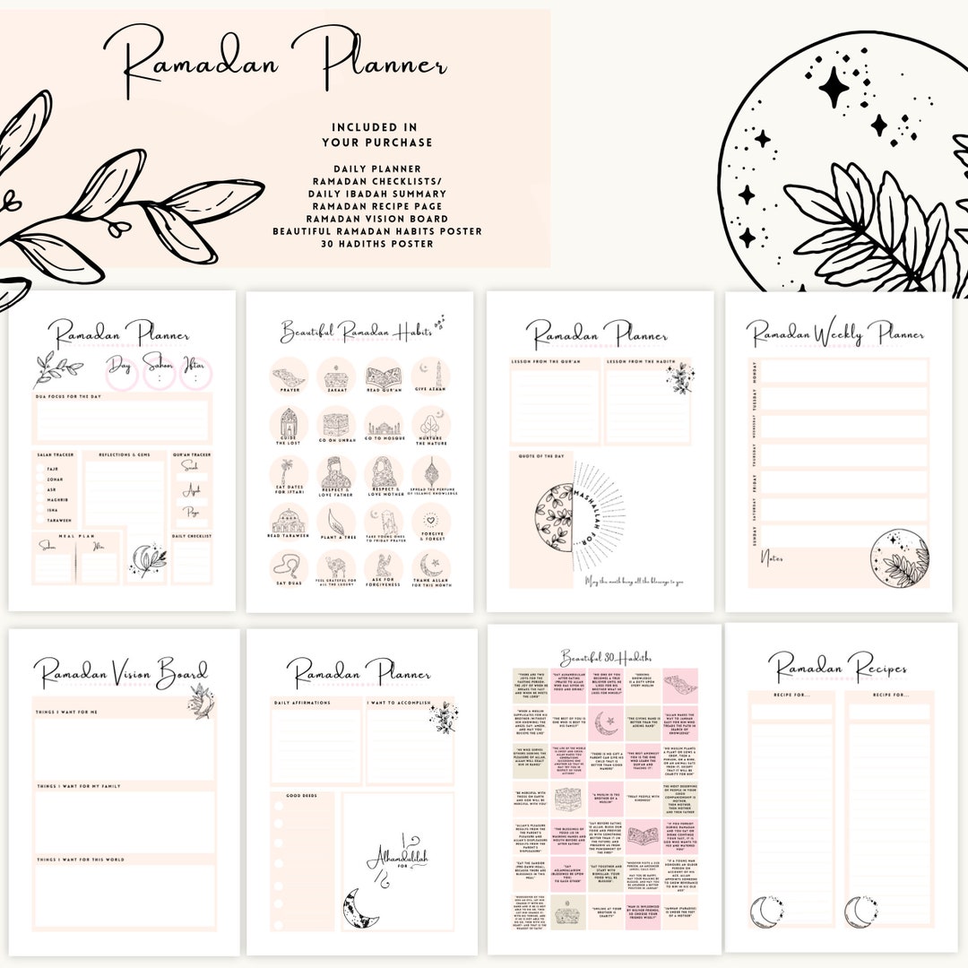 Ramadan Planner / Ramadan Organiser/ Printable Ramadan Journal/ Ramadan ...