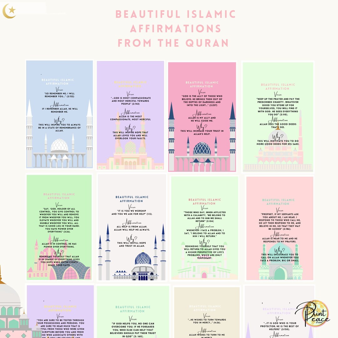 Beautiful Islamic Affirmations From the Quran | Muslim Planner ...