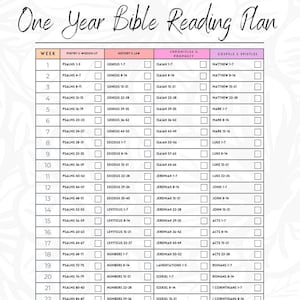 One Year Catholic Bible Reading Plan – Printable PDF/PNG/JPG - Etsy
