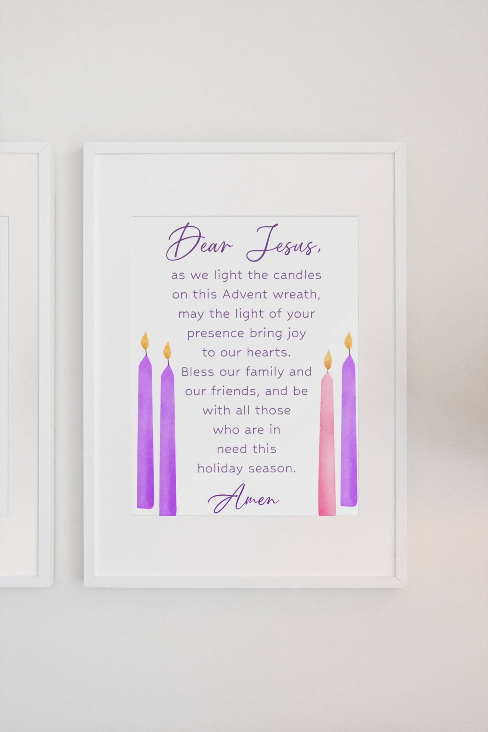 Advent Wreath Prayer Printable Wall Art Catholic - Etsy